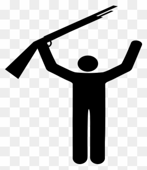 Rifle Weapon Bullet Firearm Gun - Standing Position Stick Figures ...