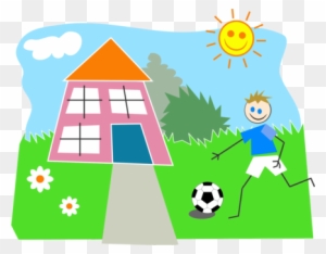 Child Boy Play House - Boy Playing Outside The House - Free Transparent ...