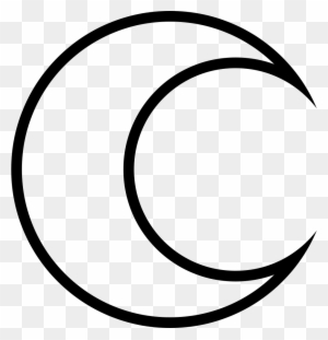 Crescent Moon Outline Tattoo - Crescent Moon Black - Free Transparent ...