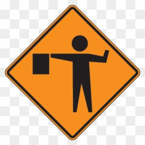 Flagger W/ Paddle (rus) - Traffic Signs - Free Transparent PNG Clipart ...