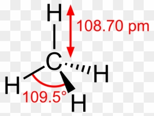 Stereo, Skeletal Formula Of Methane With Some Measurements - Structure ...