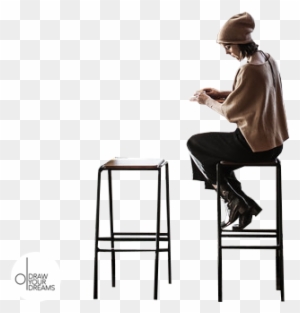 Nos Gusta Compartir Drawyourdreams - People Sitting On Bar Stools ...