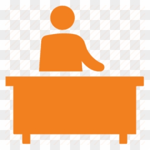 Front Desk Icon - Receptionist Line Art - Free Transparent PNG Clipart ...