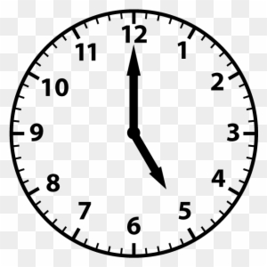 Half Past The Hour Clock Face Clip Art - Half Past 9 O Clock - Free ...