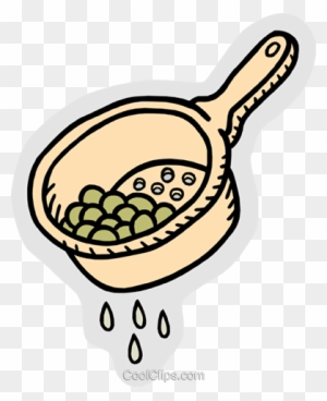 Strained Peas Royalty Free Vector Clip Art Illustration - Straining ...