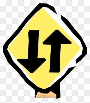 Two-way Traffic Sign Royalty Free Vector Clip Art Illustration ...