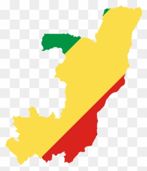 Republic Of Congo Flag Map - Full Size PNG Clipart Images Download