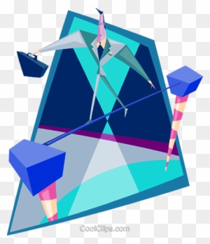 Balancing Act Royalty Free Vector Clip Art Illustration - Triangle ...