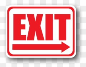 Exit Floor Safety Sign, Rectangular With Arrow - Durastripe 12"x9 ...