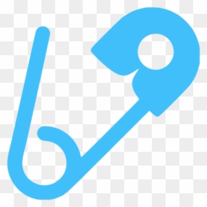 Safety Pin Clip Art - Blue - Free Transparent PNG Clipart Images Download