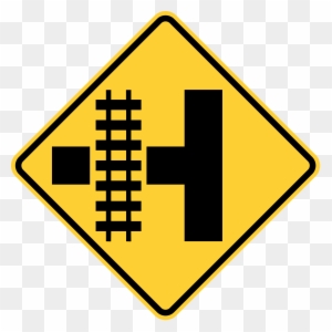 File - Mutcd W10-3l - Svg - Side Road At A Railroad Crossing Sign ...