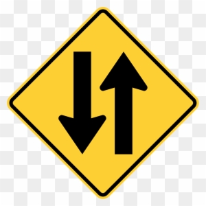 Open - Two Lane Traffic Sign - Free Transparent PNG Clipart Images Download