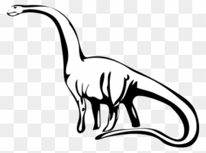 Download Silhouette Of Dinosaur Clipart Tyrannosaurus - Long Neck ...