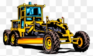 Grader Royalty Free Vector Clip Art Illustration - Heavy Equipment ...