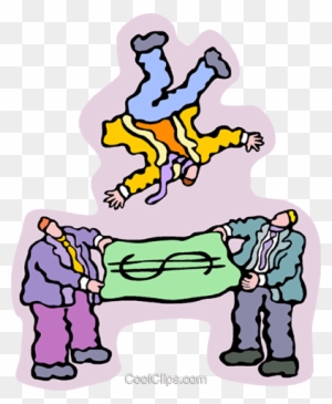 Business Men Flipping A Colleague Royalty Free Vector - Illustration ...