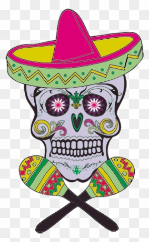 Taco Clipart Tequila - Sugar Skull Fridge Magnet, Fantasy/emo - Free ...