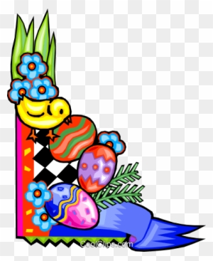Easter Egg Border Royalty Free Vector Clip Art Illustration - Easter ...
