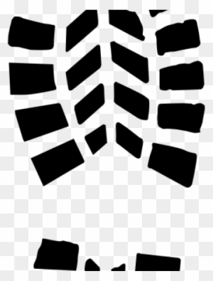Black On White One Boot Tread - Shoe Print - Free Transparent PNG ...