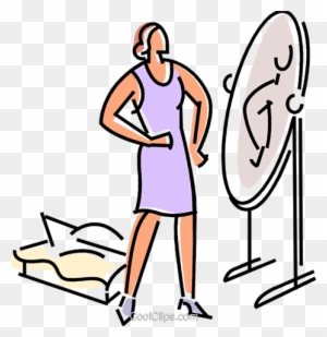 Getting Dressed Royalty Free Vector Clip Art Illustration - Somebody ...