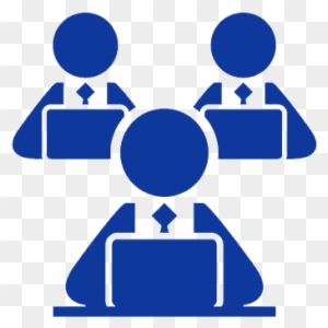 Three Sales Representatives Are Typing - People Laptop Free Icon - Free ...