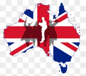 Migration Clipart Student - United Kingdom And Australian Flag - Free ...