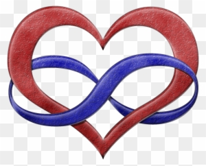 Polyamory Pride Infinity Heart Symbol In Pride Flag - Infinity Heart ...