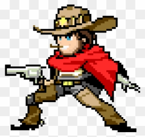 Overwatch Mccree Pixel Spray - Overwatch Mccree Pixel Art - Free ...