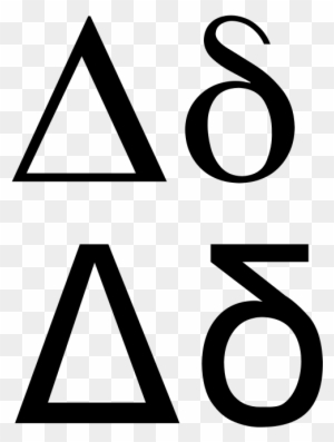 Greek Letter Delta Serif Sans - Greek Number 4 Delta - Free Transparent ...