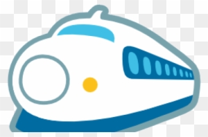 High Speed Train With Bullet Nose Emoji Vector Icon - Trem Emoji Png ...