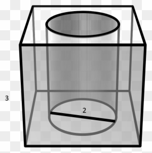 11 - Cylinder Cut Out Of A Cube - Free Transparent PNG Clipart Images ...