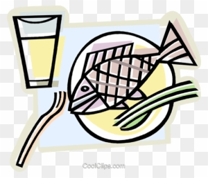 Fish Supper Royalty Free Vector Clip Art Illustration - Meat - Free ...