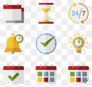 Time And Date - Icon Flat Design Png - Free Transparent PNG Clipart ...