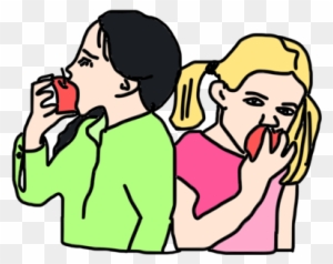 Eating Apple Child Girl - Eating Apples Clipart Png - Free Transparent ...
