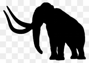 Simple Full Black Mammoth With Huge Horns Tattoo Design - Mammoth ...