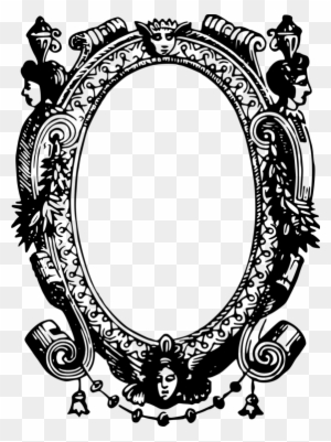 fancy mirror frame drawing