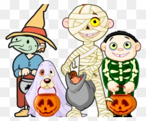 Trick Or Treat Clipart October - Halloween Party Costume Coloring Book ...