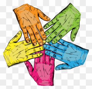 Colorful Group Of Hands Isolated On White Vector Illustration - Group ...