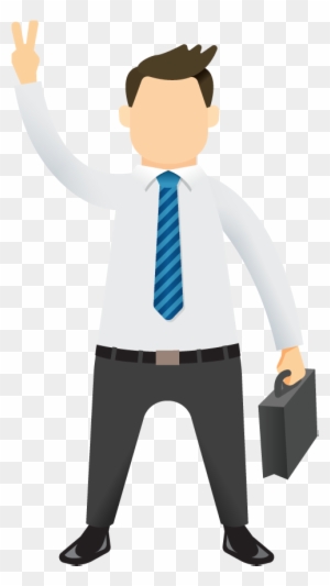 Business Portfolio Categories Designshop Cartoon Waving - Business Man ...