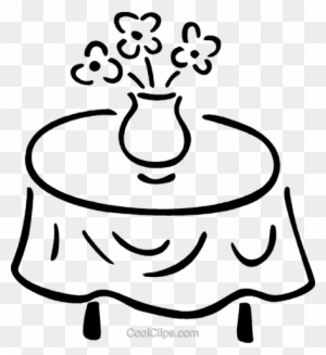 Dinner Table Royalty Free Vector Clip Art Illustration - Illustration ...