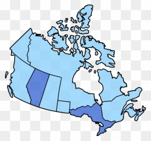 Simple Map Of Canada In French