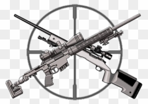 Large Patch Only - Crossed Sniper Rifles Logo - Free Transparent PNG ...