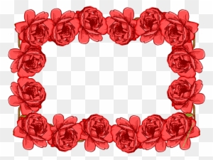 Free Digital Red Rose Blossom Frame Png With Transparent - Hybrid Tea ...