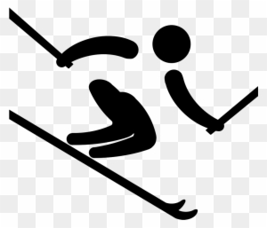 Alpine Skiing Pictogram - Alpine Skiing Logo - Free Transparent PNG ...