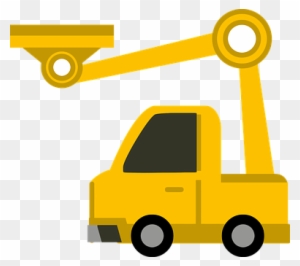 Auto Cartoon Comic Bau Kran Fahrt Transpor - Crane Truck Clipart - Free ...