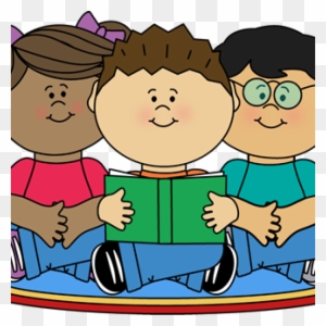 School Kids Reading Clipart