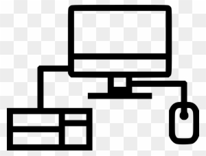 Cartoon Computer, Mouse, Keyboard, Outline, Drawing, - Computer Mouse ...