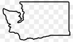 Washington Outline Rubber Stamp - Black And White Washington State ...