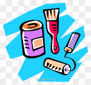 Cans Of Paint With Brushes Royalty Free Vector Clip - Illustration ...