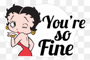 Stickers Betty Boop - Betty Boop Black And White - Free Transparent PNG ...