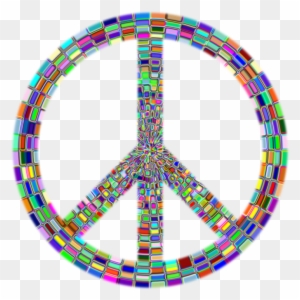 Peace Sign Stencil - Pee Dee Academy Eagles - Free Transparent PNG ...